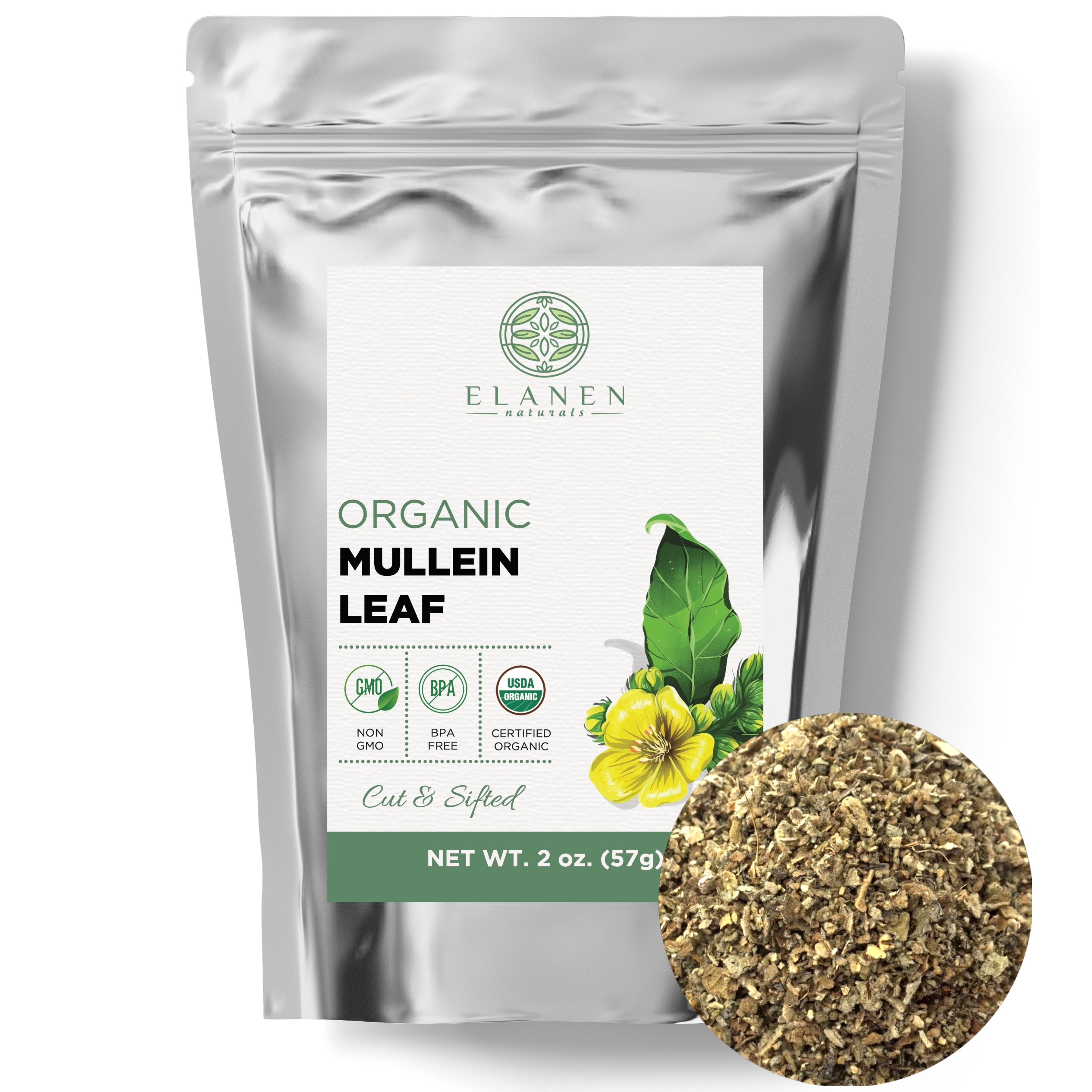 Mullein Leaf, USDA Certified Organic, Cut & Sifted – Elanen Naturals