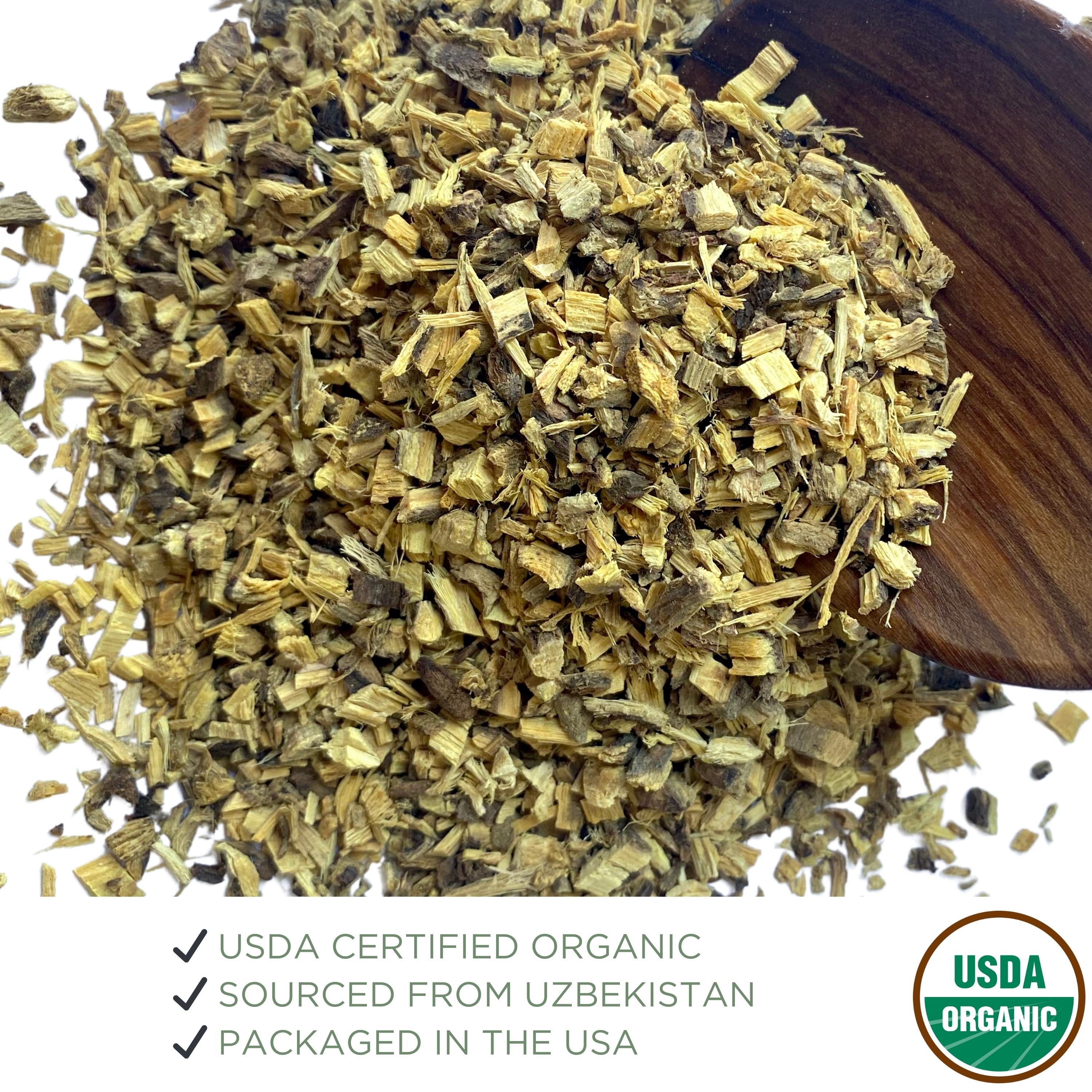 Licorice Root, USDA Certified Organic, Cut & Sifted – Elanen Naturals