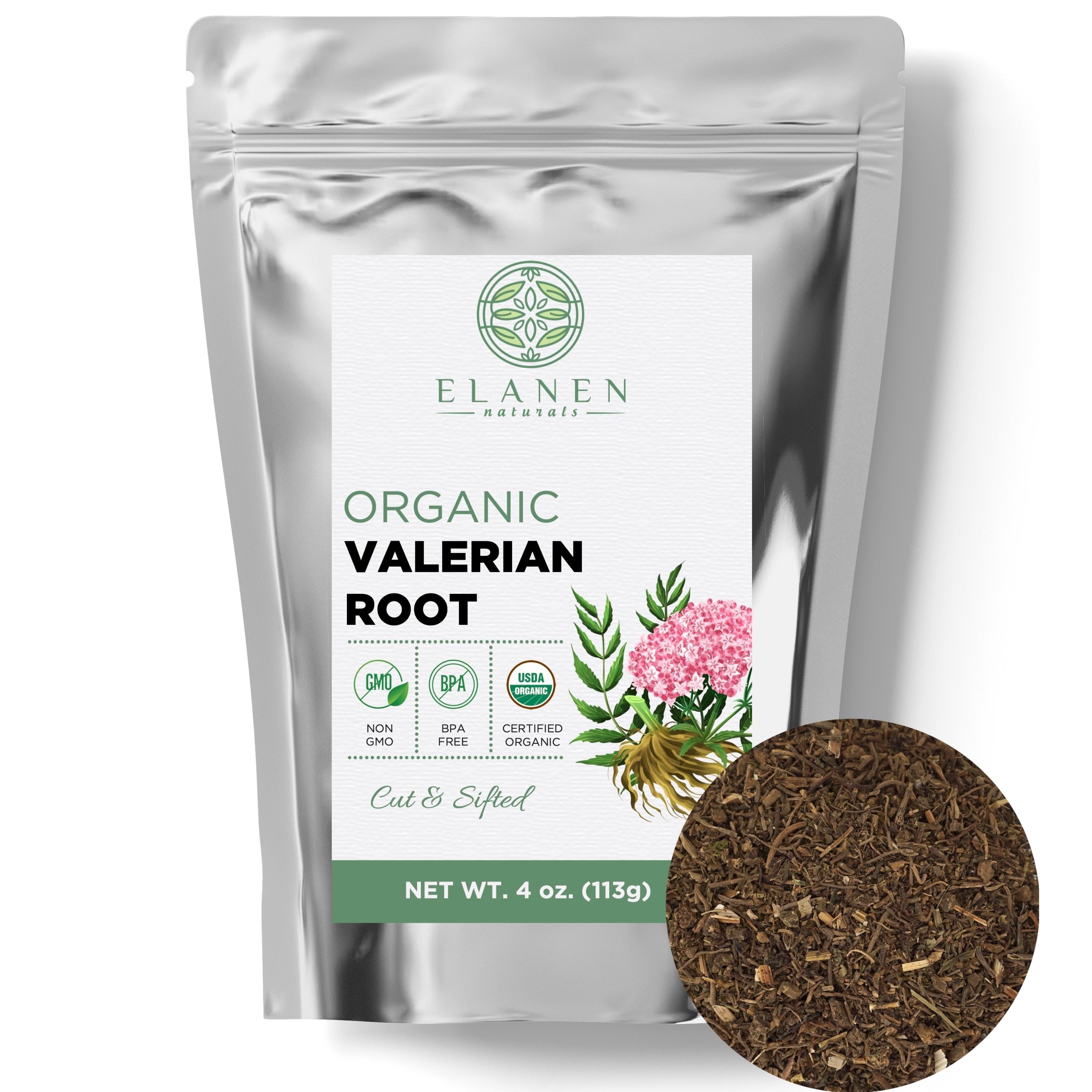 Valerian Root, USDA Certified Organic, Cut & Sifted – Elanen Naturals