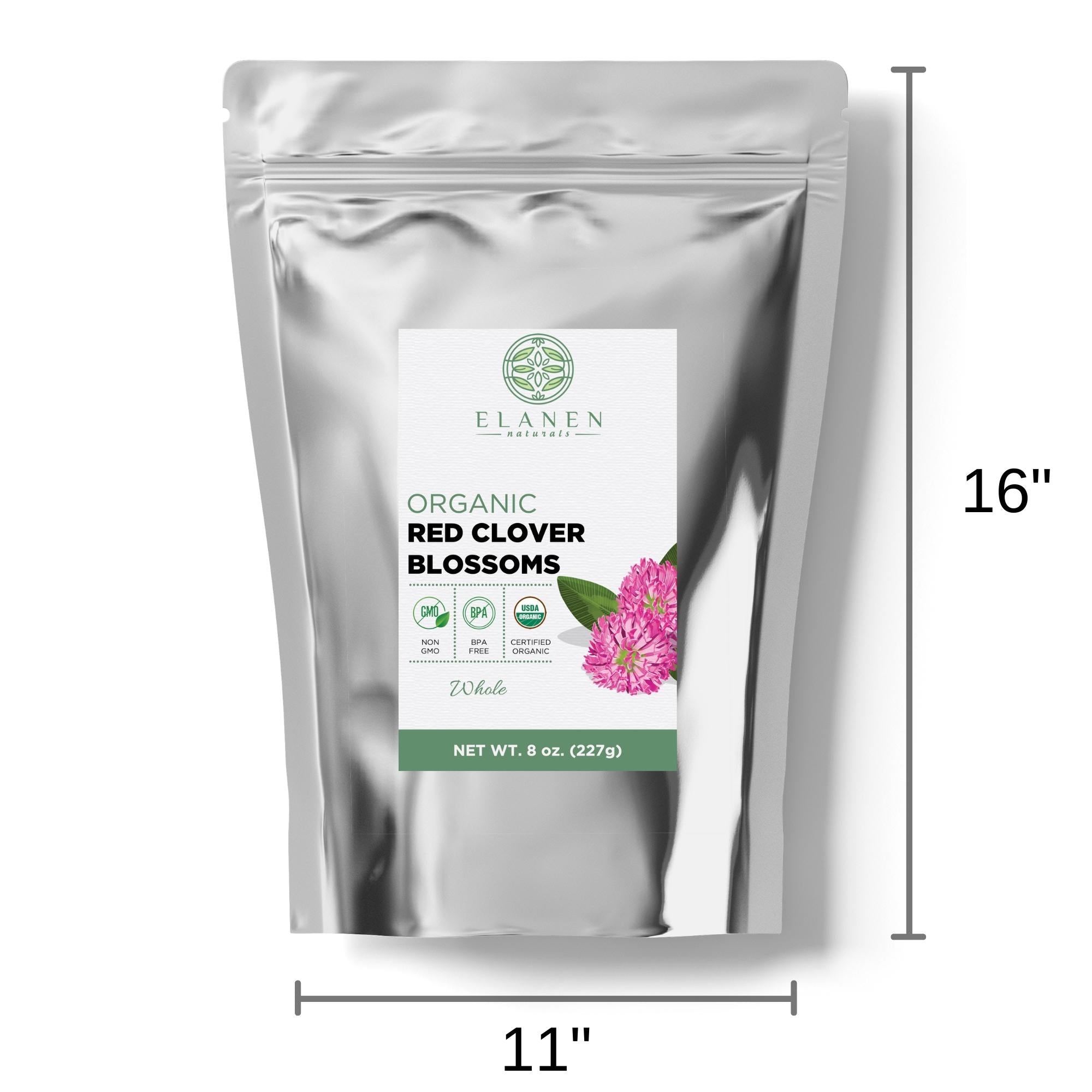Red Clover Blossoms, USDA Certified Organic, Whole – Elanen Naturals